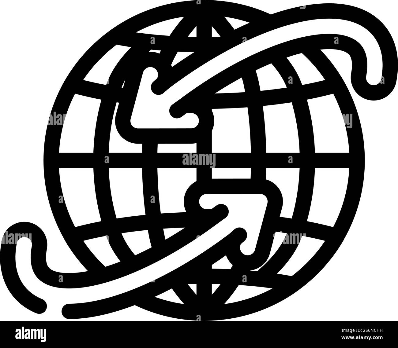 international company globalization arrow line icon vector ...