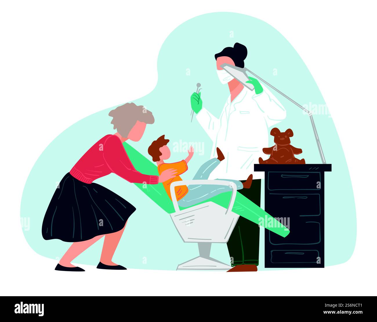 Boy sit still chair Stock Vector Images - Alamy