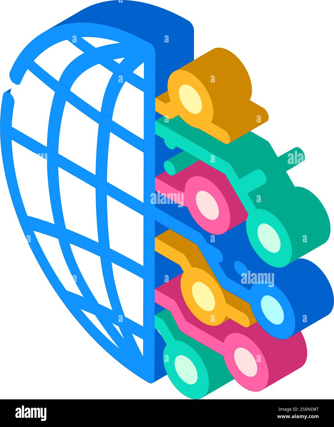 digitalization global business isometric icon vector. digitalization ...