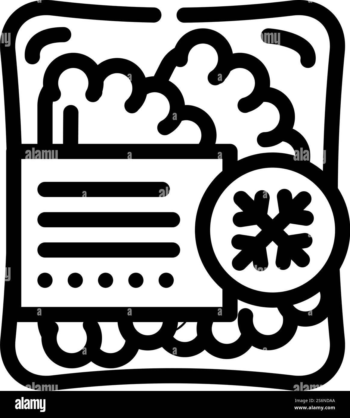 tortilla or flatbread with minced meat frozen food line icon vector ...