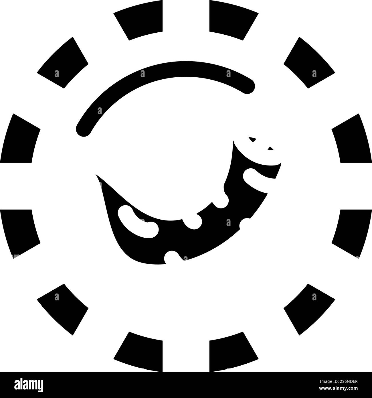 pepper spicy round scale glyph icon vector. pepper spicy round scale ...