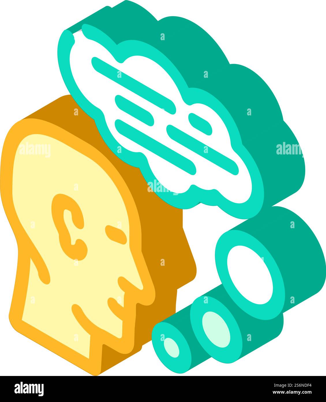 speaking human isometric icon vector. speaking human sign. isolated ...