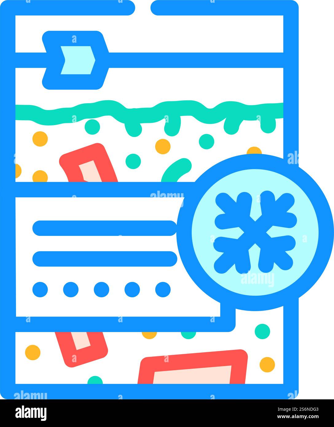 frozen vegetables color icon vector. frozen vegetables sign. isolated ...