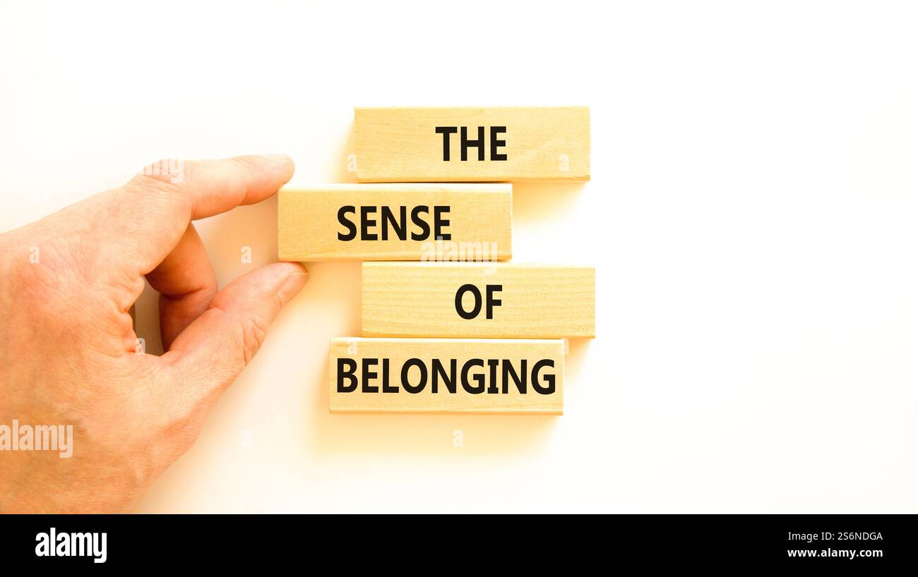 The sense of belonging symbol. Concept words The sense of belonging on ...