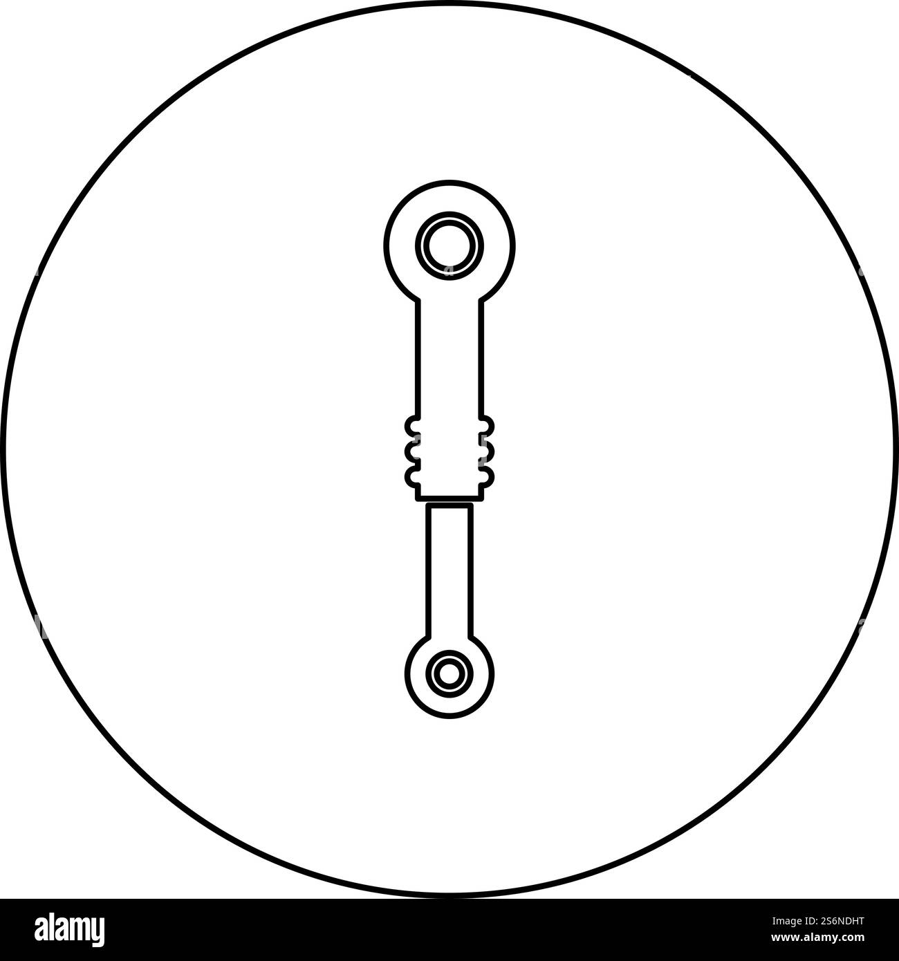 Shock absorber Suspension icon in circle round black color vector ...