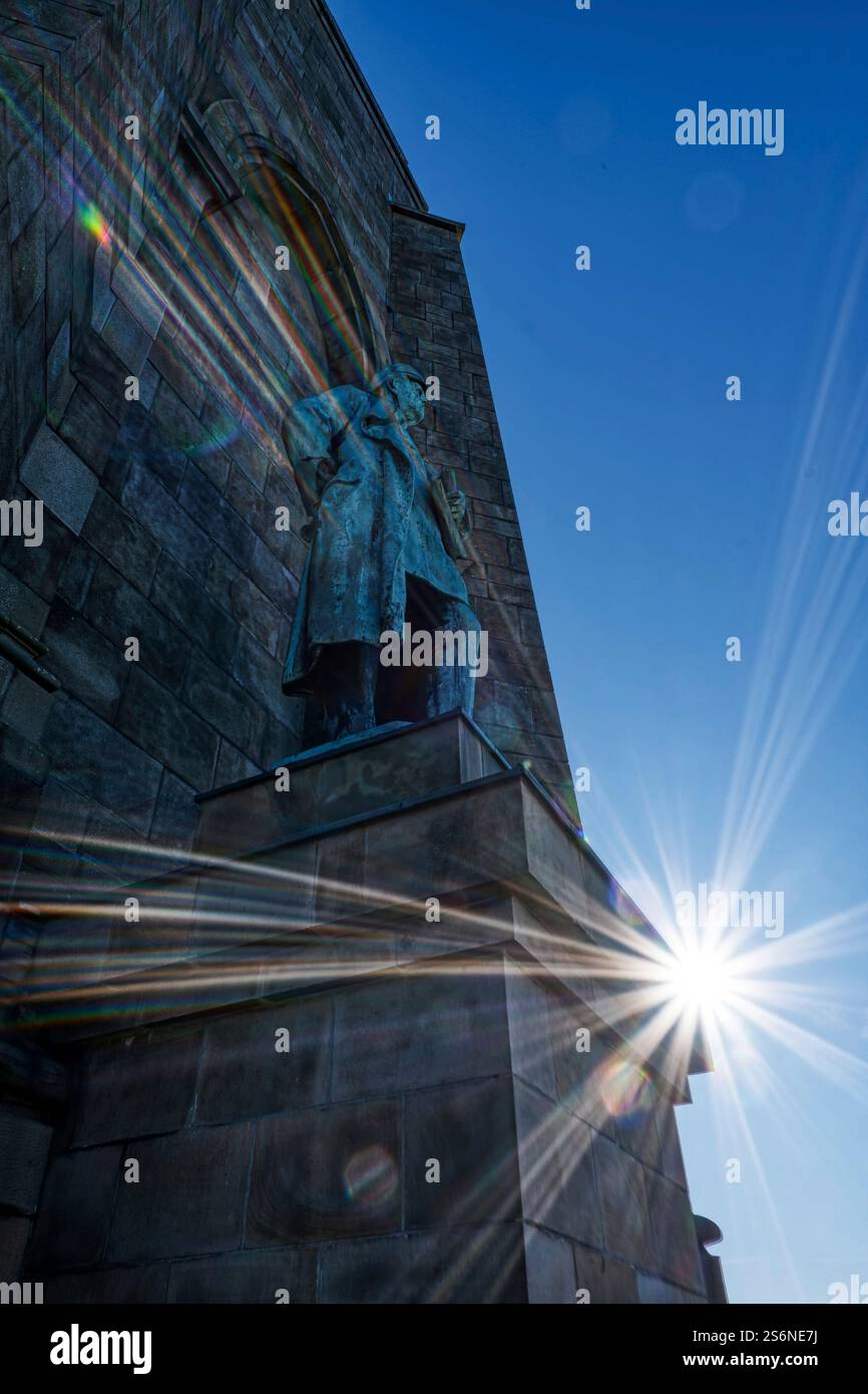 Statue on a historical monument at Hohensyburg Castle in Dortmund Stock ...