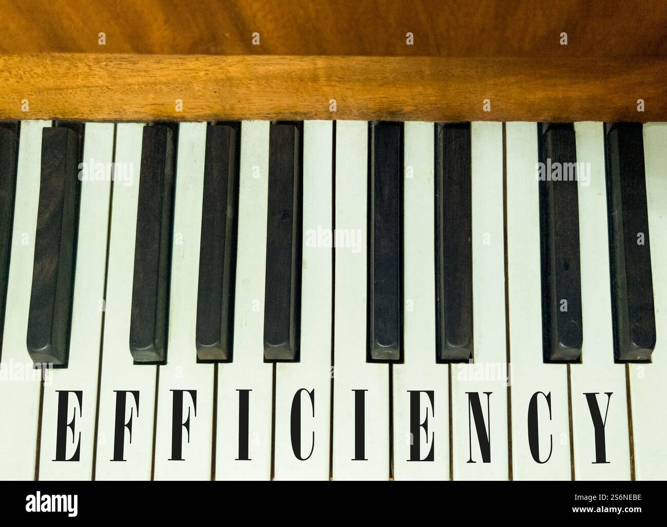 Efficiency symbol. Concept word Efficiency on beautiful keys of the old ...