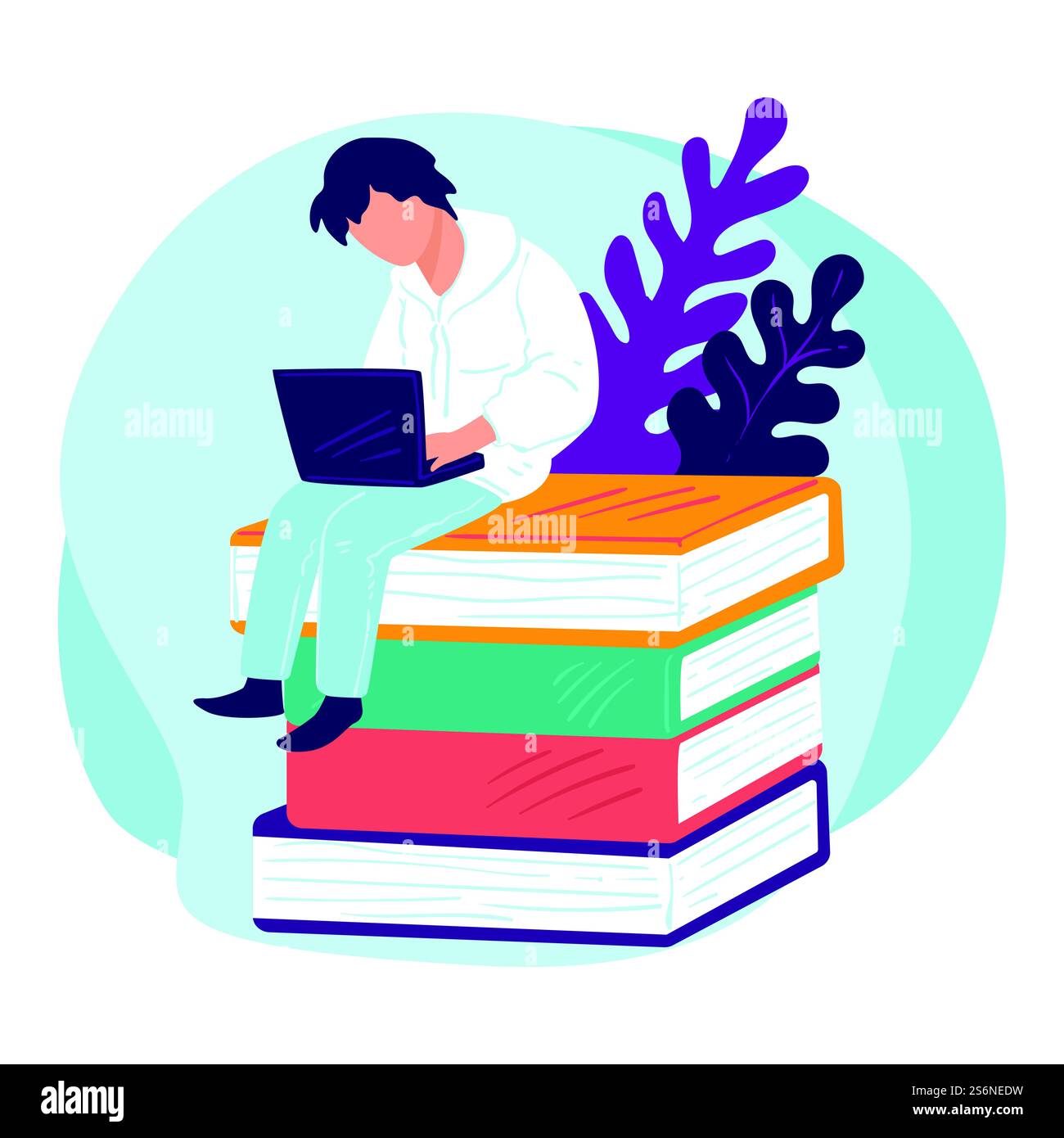 Uni student sitting an exam Stock Vector Images - Alamy
