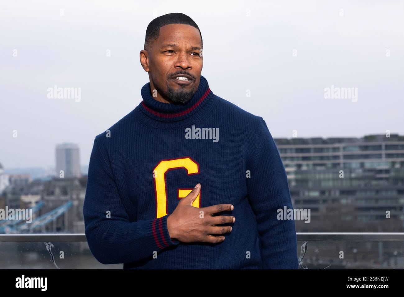 Jamie Foxx poses for photographers at the photo call for the film 'Back ...