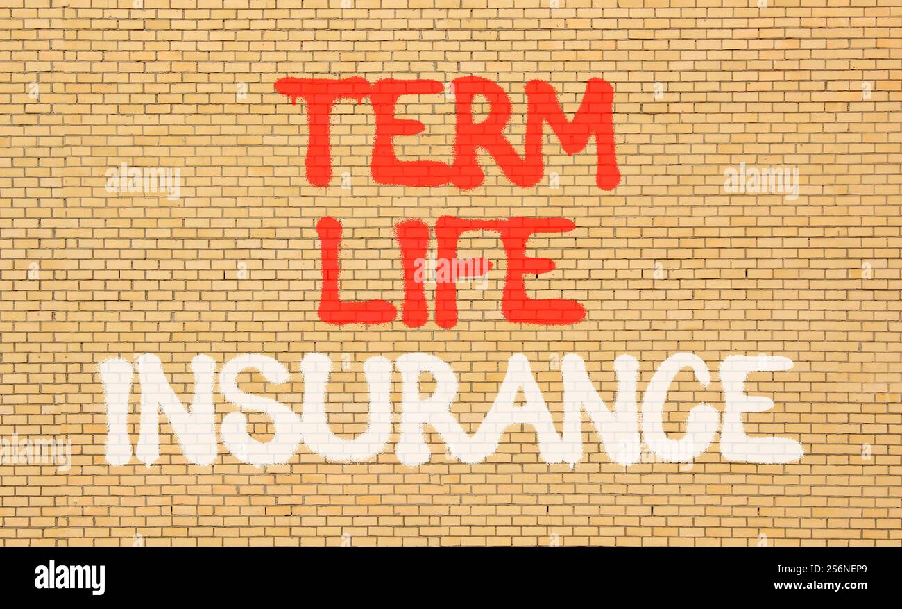 Term life insurance symbol. Concept words Term life insurance on ...