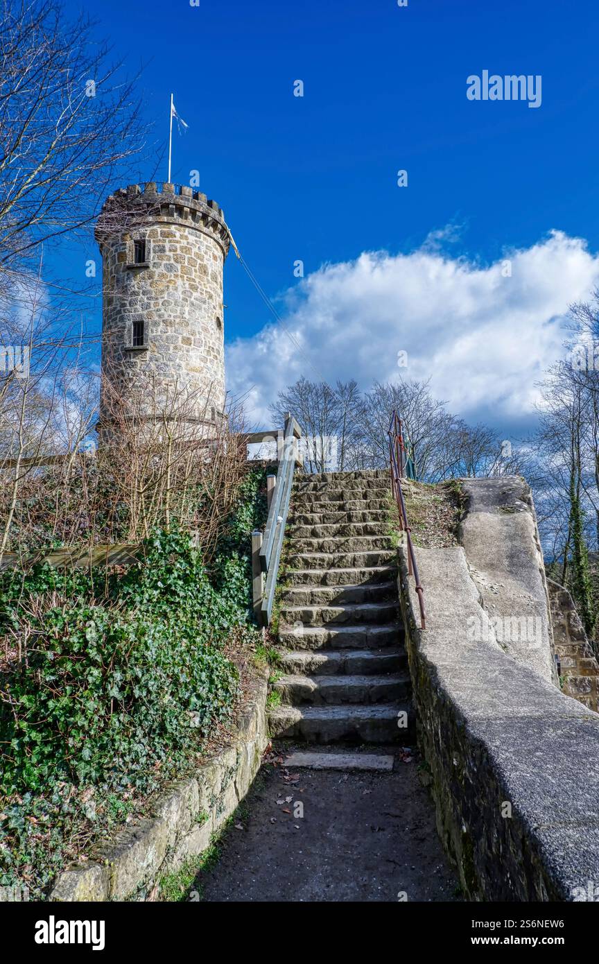 Fortified tower of a historic castle in Tecklenburg Stock Photo - Alamy