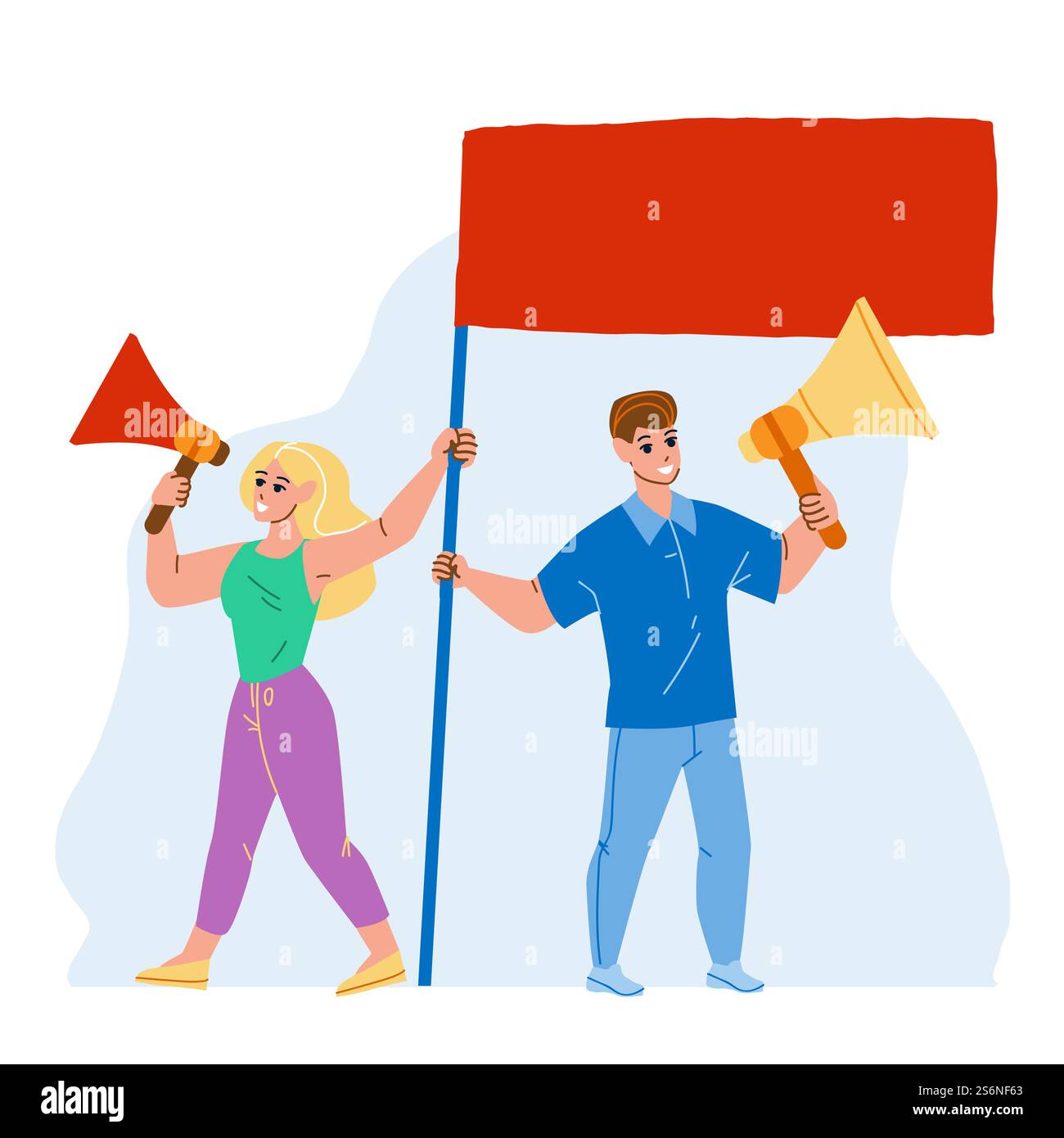 Boy on protest march Stock Vector Images - Alamy