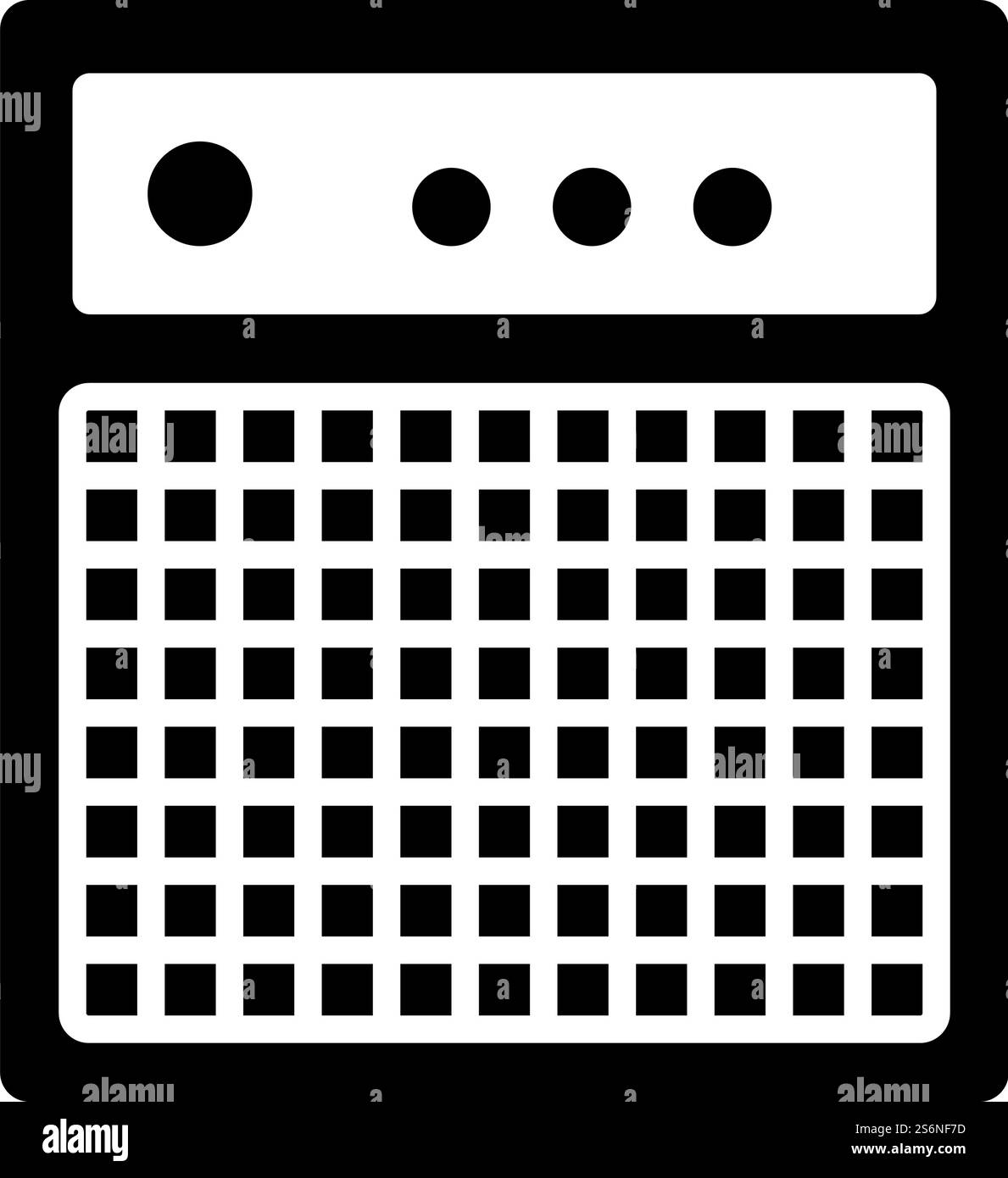 Audio Monitor Icon. Black Stencil Design. Vector Illustration Stock ...