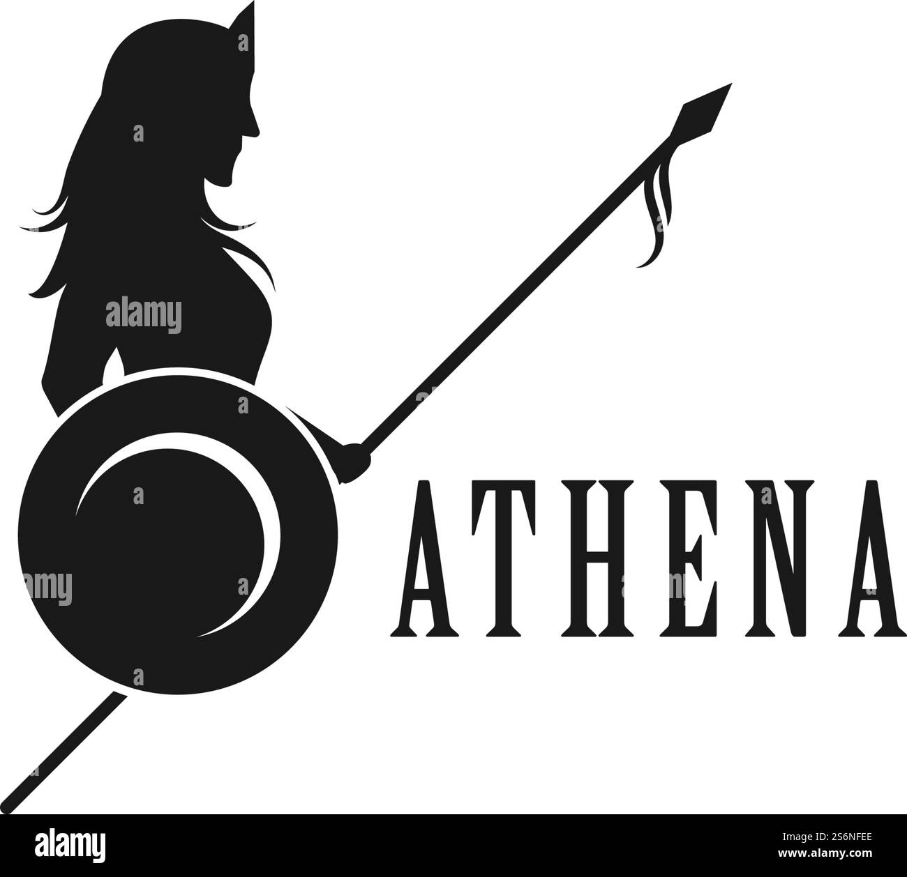 Silhouette of athena logo vector design Stock Vector Image & Art - Alamy