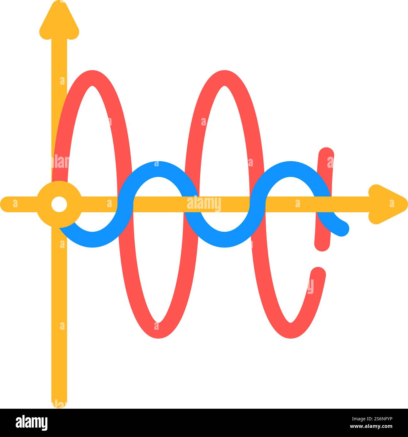 Graph Of Electromagnetic Waves Color Icon Vector Graph Of
