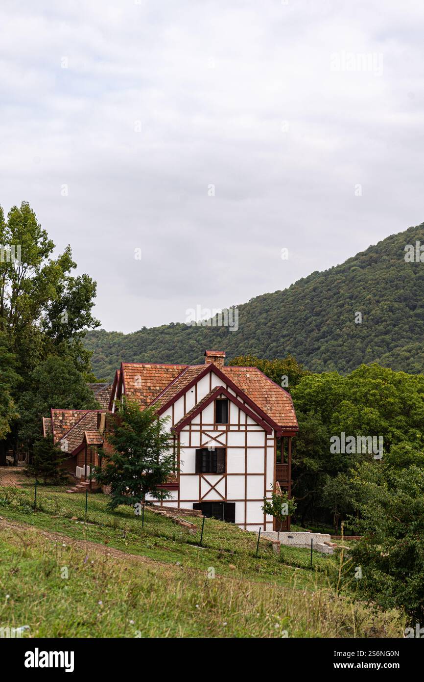 Traditional German framing house in the mountain Stock Photo - Alamy