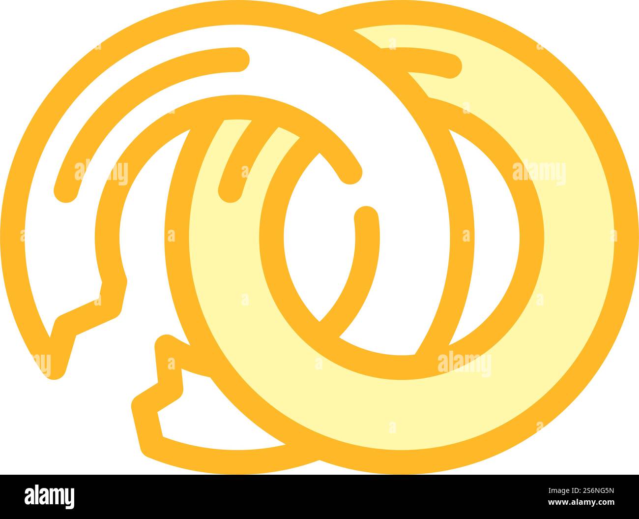 broken ring color icon vector. broken ring sign. isolated symbol ...