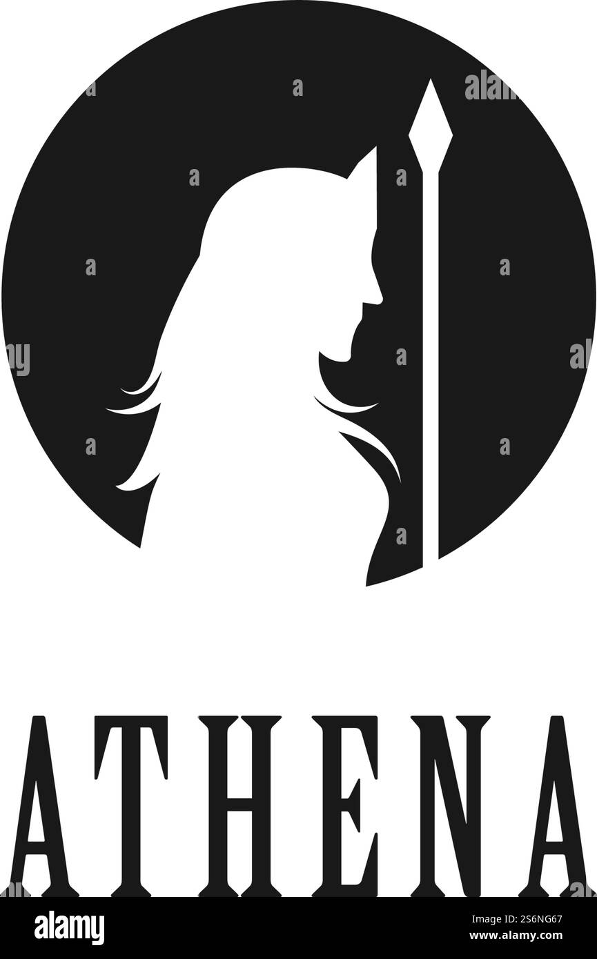 Silhouette of athena logo vector design Stock Vector Image & Art - Alamy