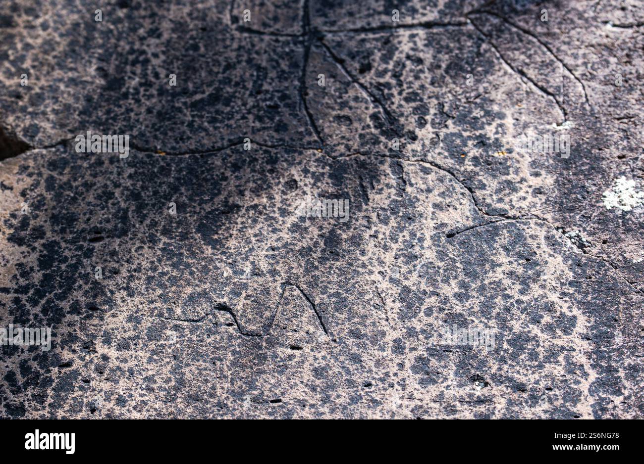 Ancient petroglyphs in canyon close to the town of Tsalka in Georgia ...