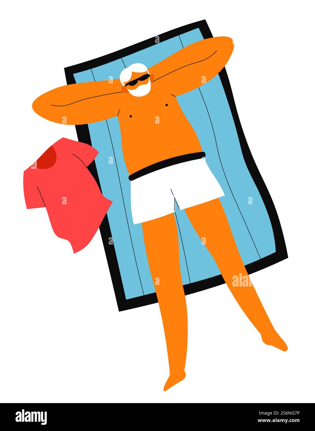 Person laying by the pool Stock Vector Images - Alamy