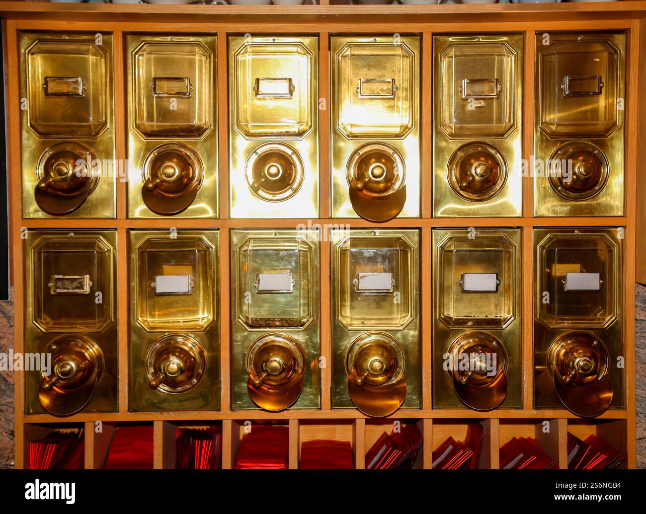 Impressions from an old coffee roasting plant. Details of the coffee ...