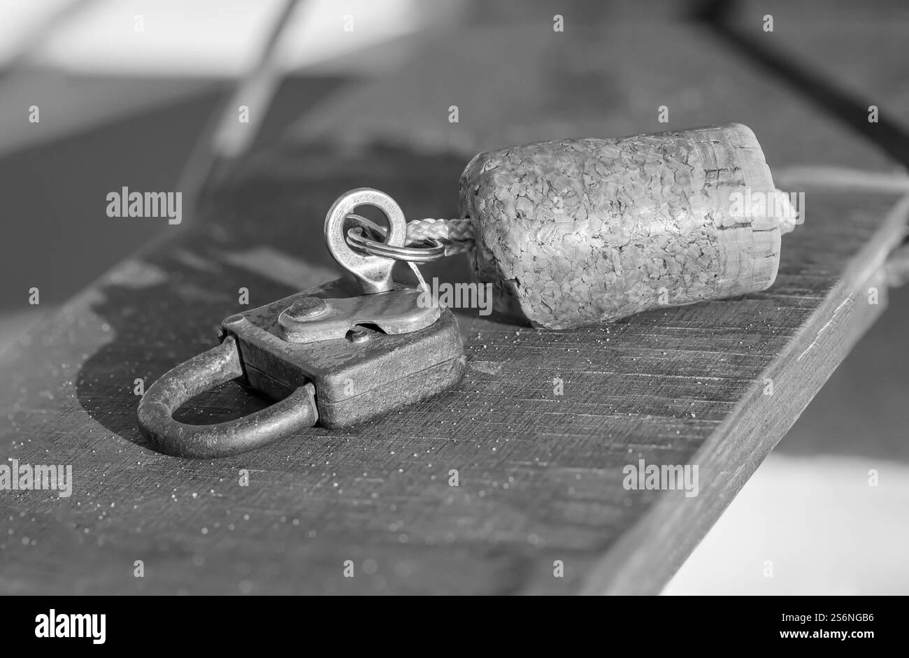 Lock with a key Black and White Stock Photos & Images - Alamy