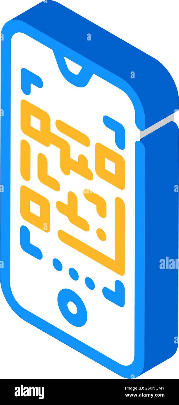 qr code scanner isometric icon vector. qr code scanner sign. isolated ...