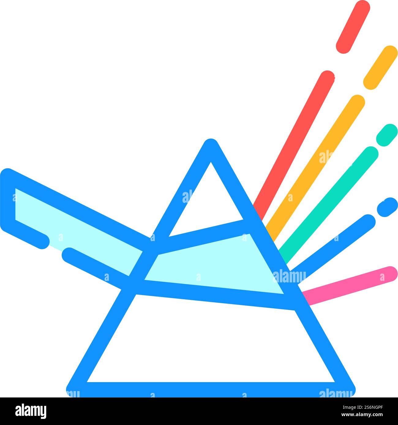 prism light color icon vector. prism light sign. isolated symbol ...