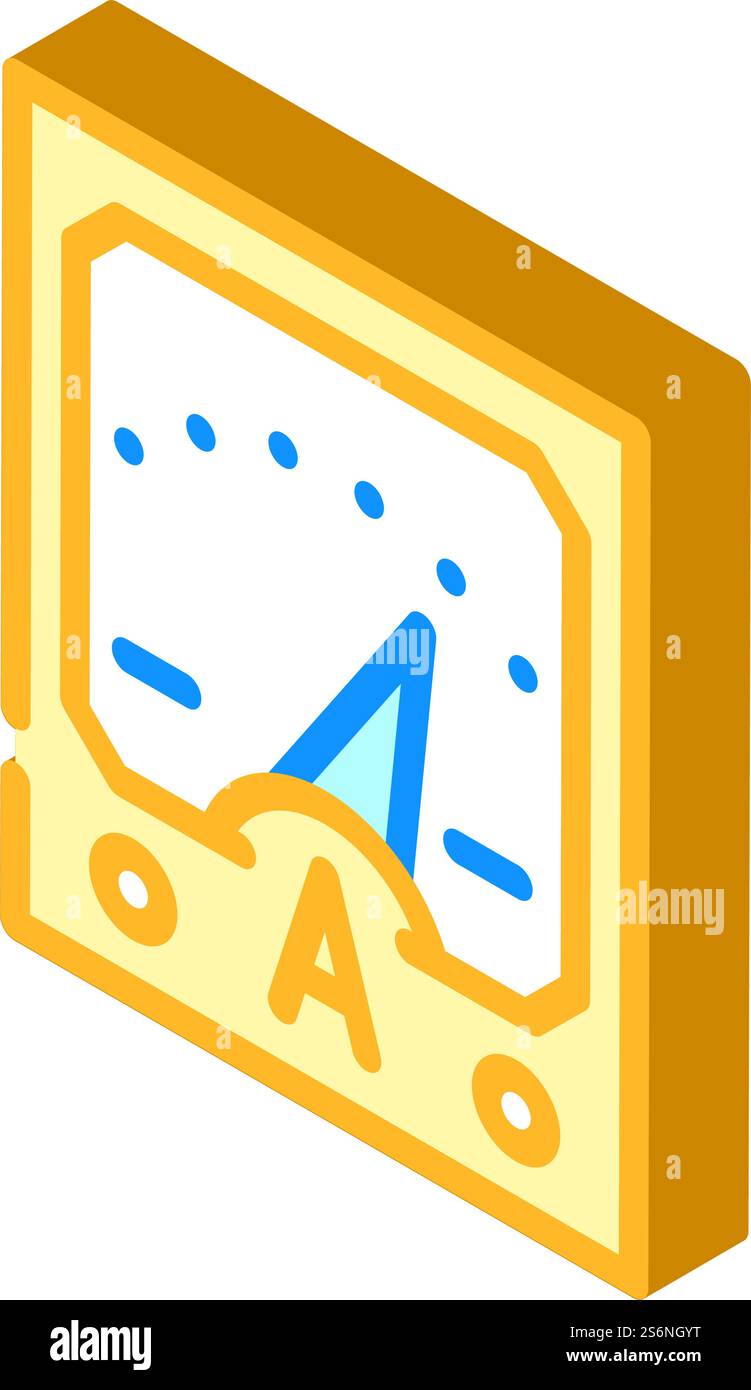 ammeter tool isometric icon vector. ammeter tool sign. isolated symbol ...