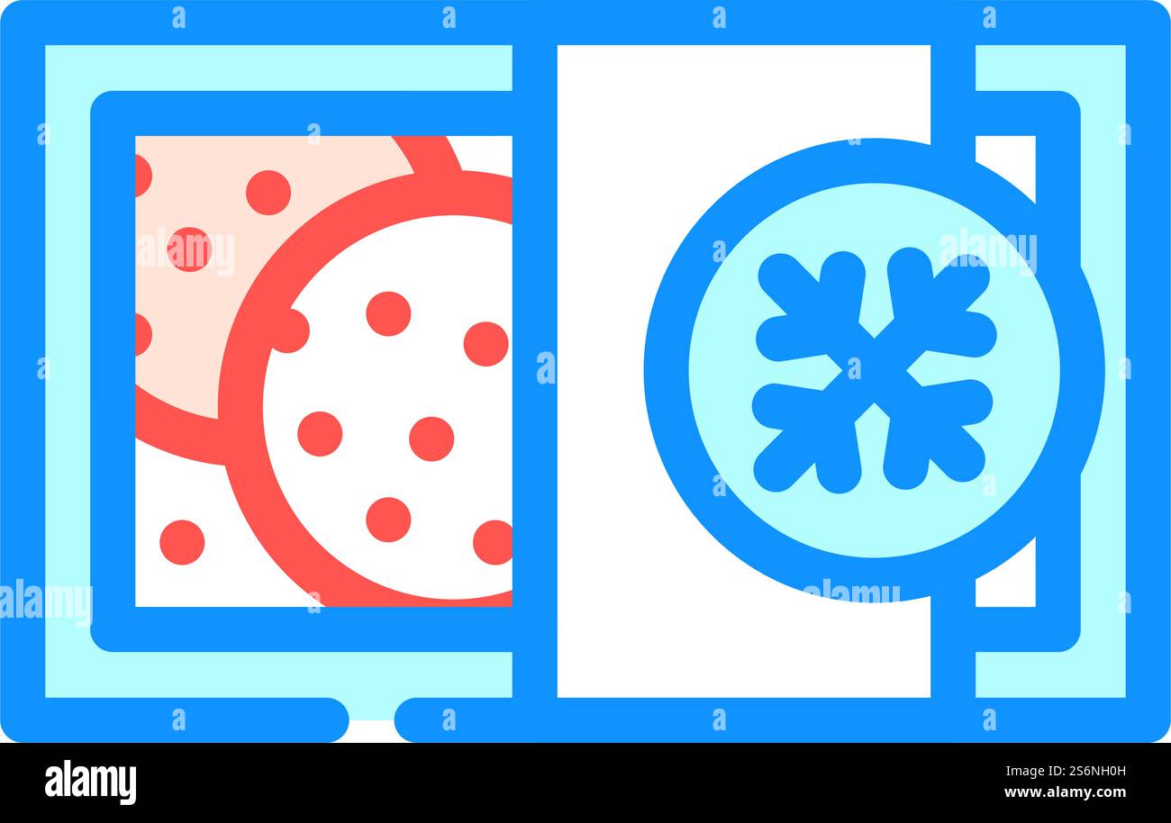 cutlets raw frozen food color icon vector. cutlets raw frozen food sign ...