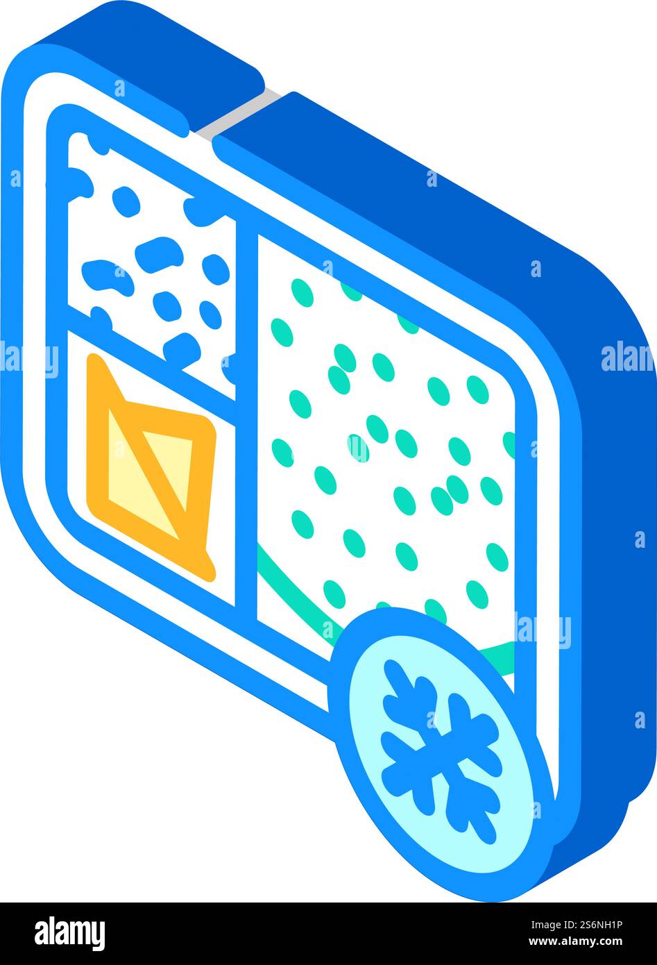 frozen lunch isometric icon vector. frozen lunch sign. isolated symbol ...