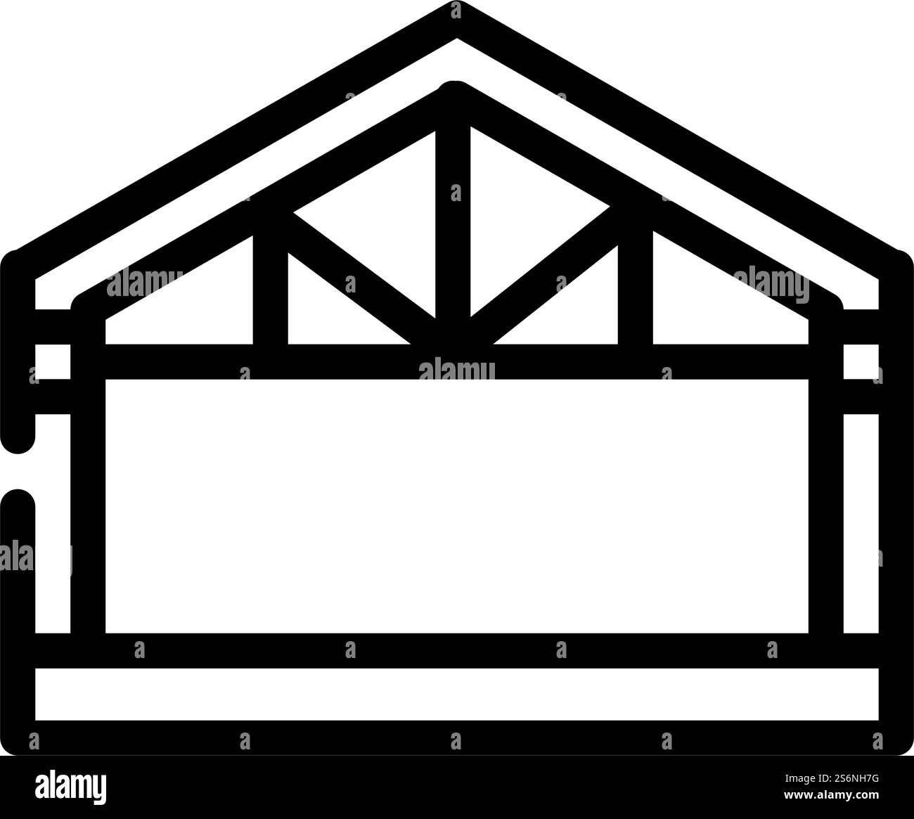 garage metal frame line icon vector. garage metal frame sign. isolated ...