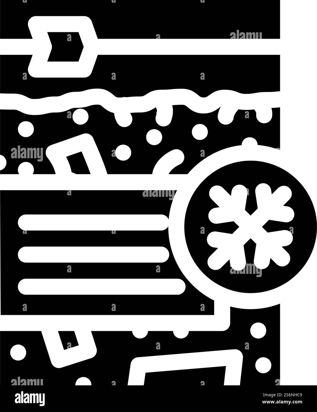 frozen vegetables glyph icon vector. frozen vegetables sign. isolated ...