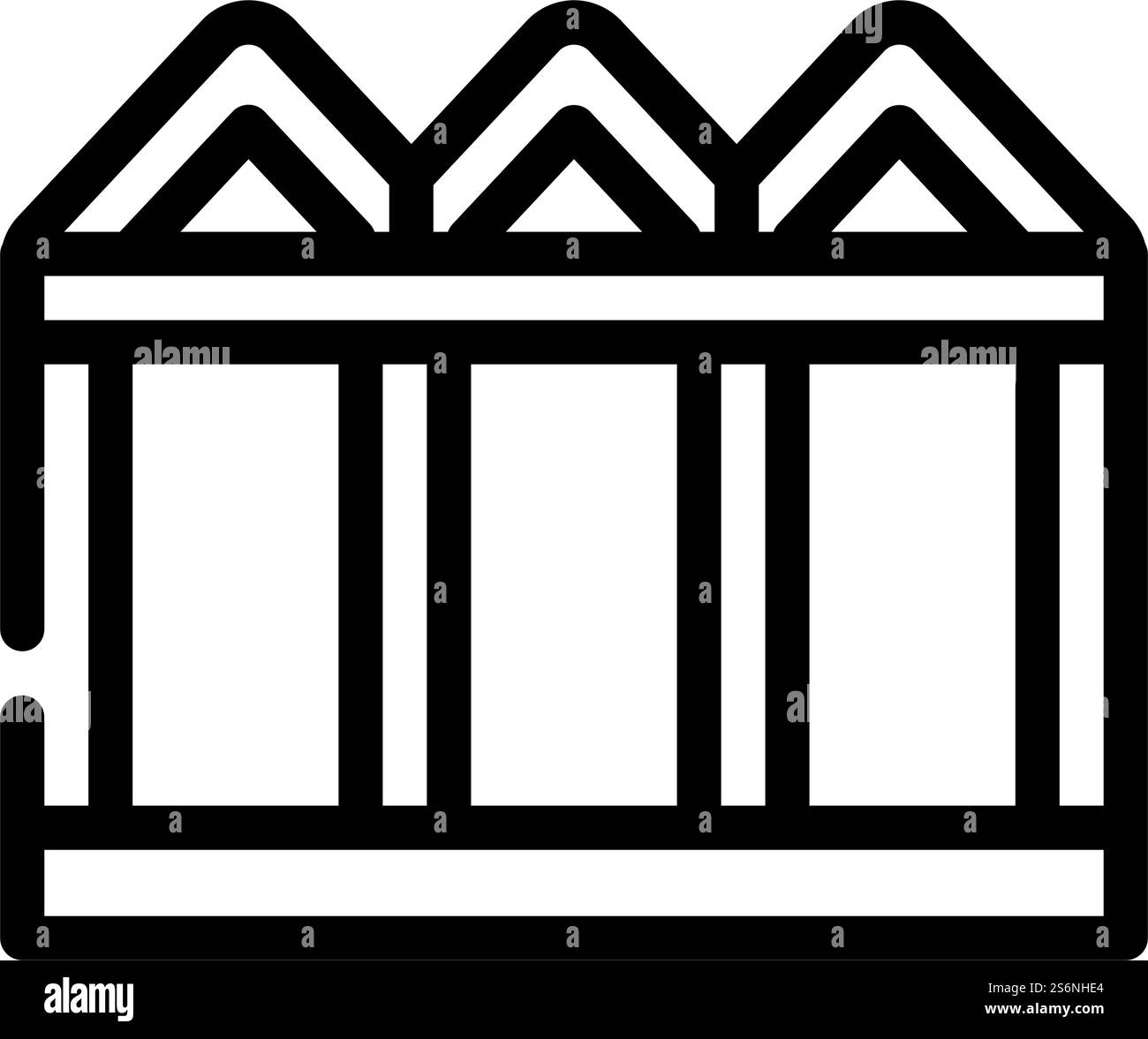 construction metallic material frame line icon vector. construction ...