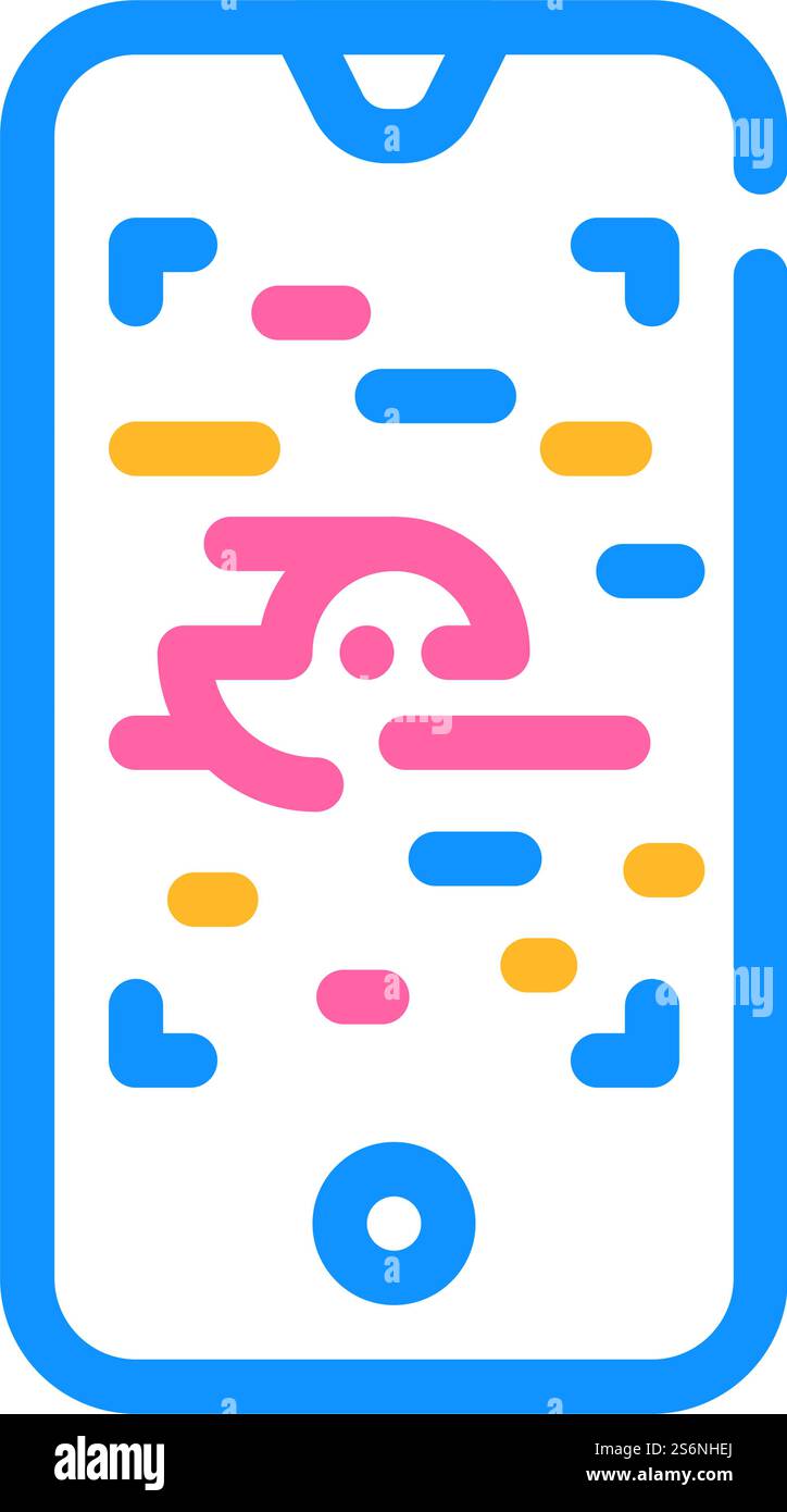 crash viewfinder color icon vector. crash viewfinder sign. isolated ...