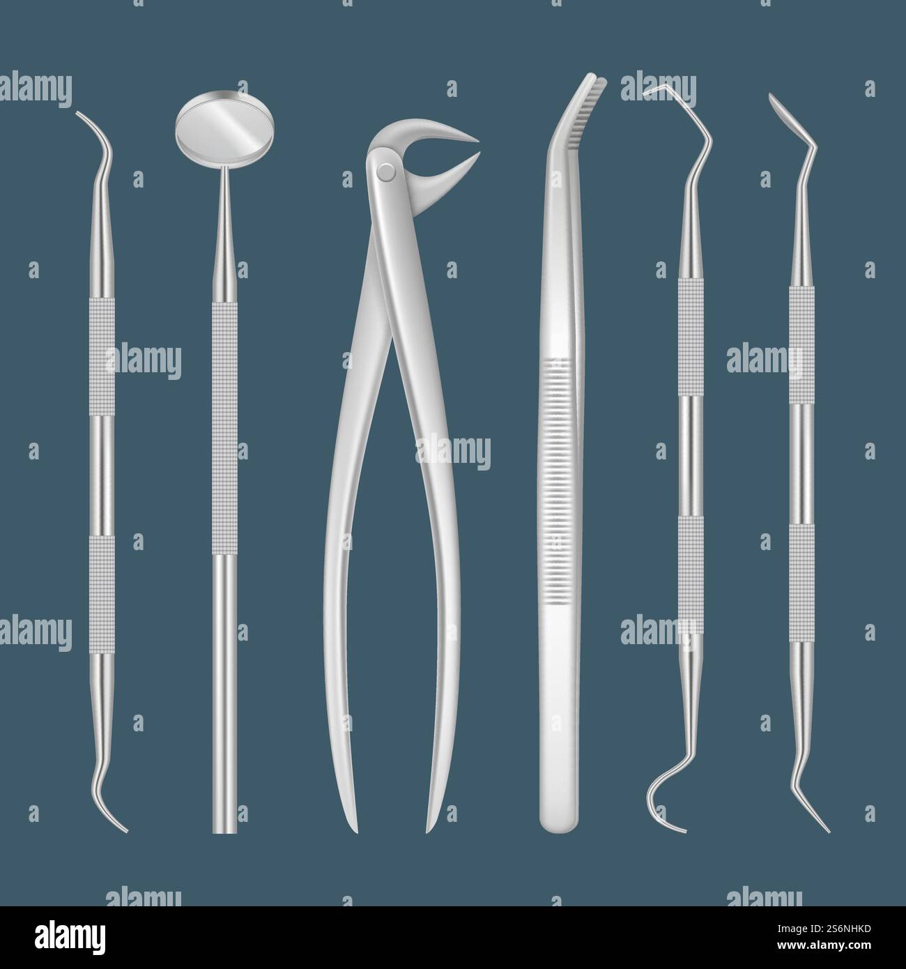 Dentist tools. Medical items for close up inspecting tooth hospital ...