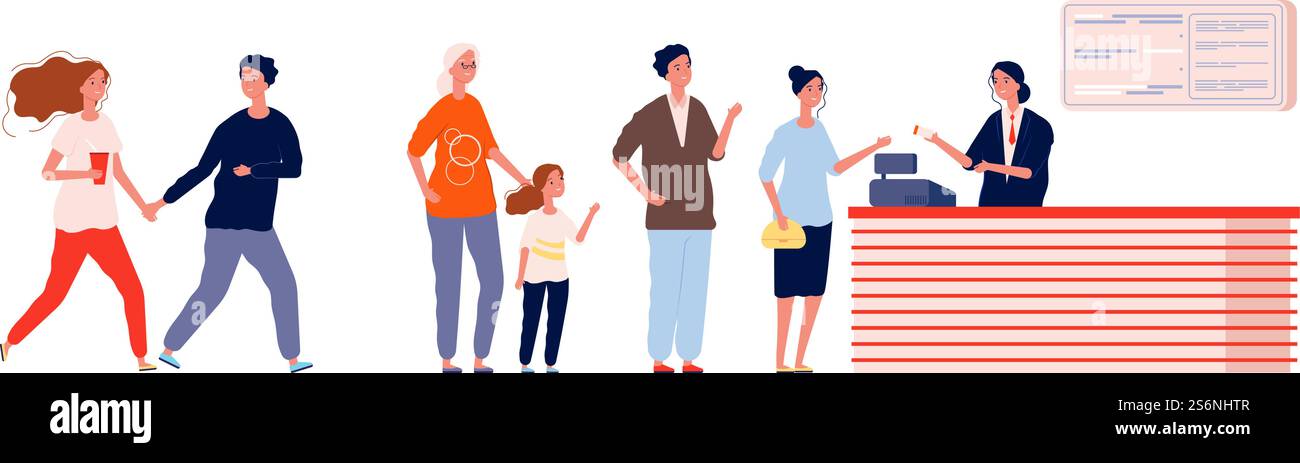 Waiting queue movie Stock Vector Images - Alamy