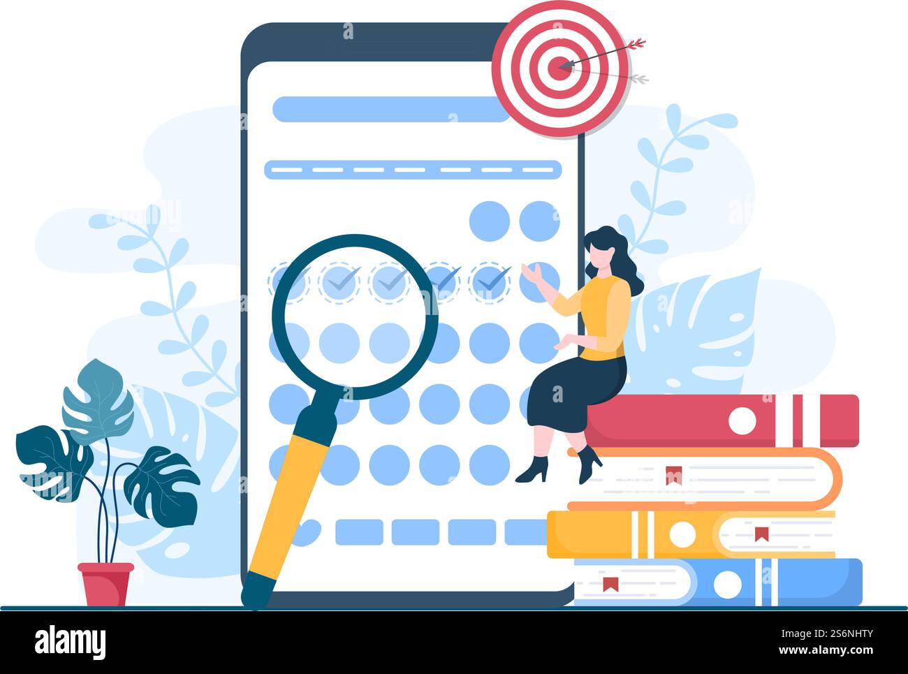 Planning Schedule or Time Management with Calendar Business Meeting ...