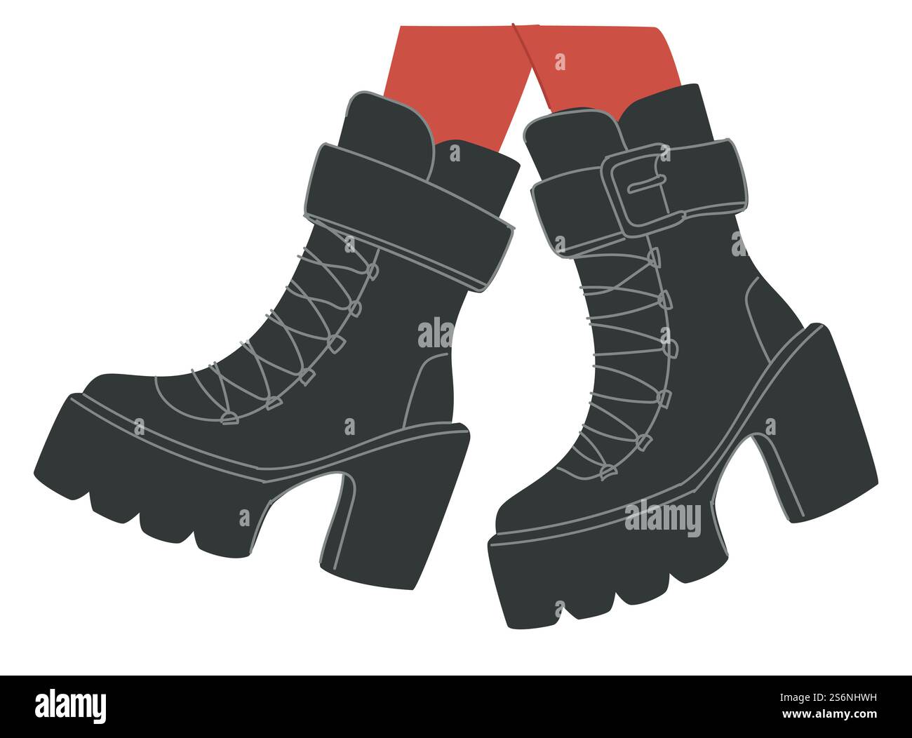 Isolated legs wearing massive winter boots hi-res stock photography and images - Alamy