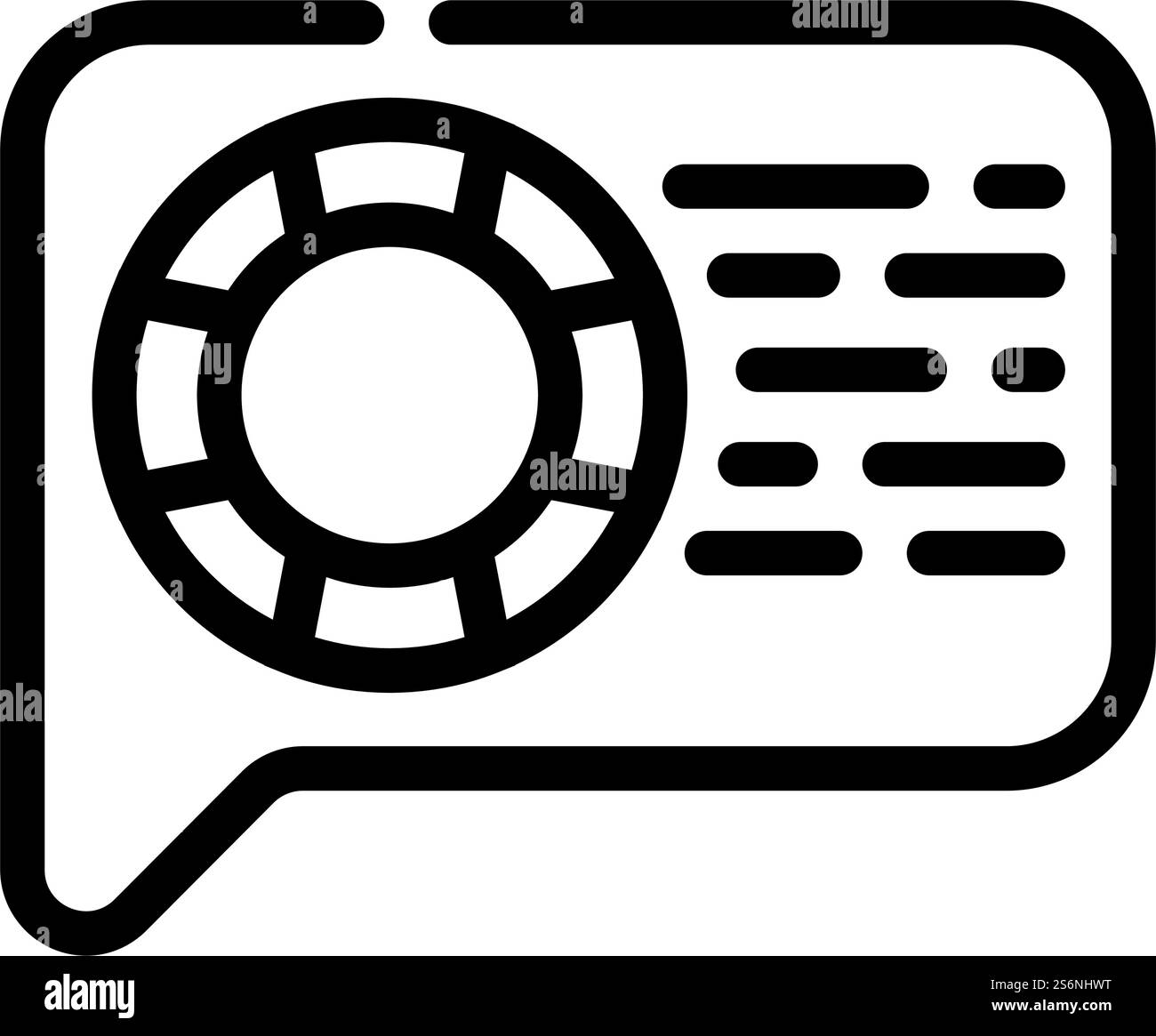 help and advice speech line icon vector. help and advice speech sign ...