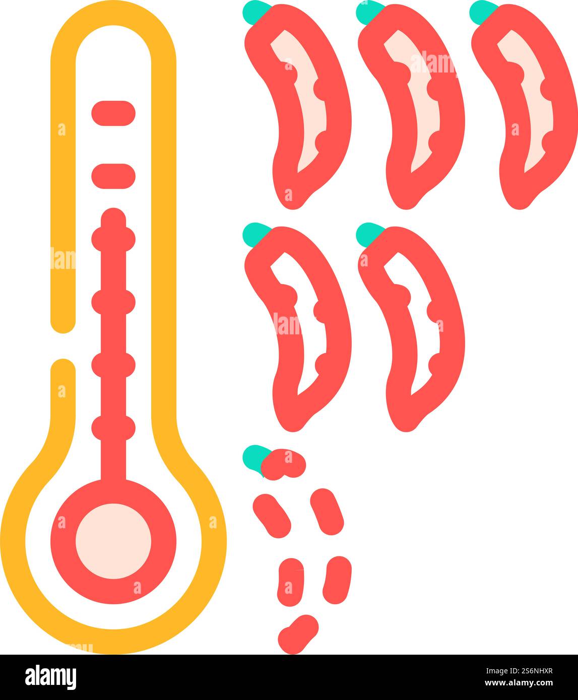 chilli pepper spice scale color icon vector. chilli pepper spice scale ...