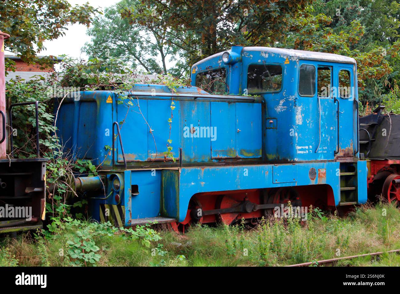 Detail of an old shunting locomotive Stock Photo - Alamy