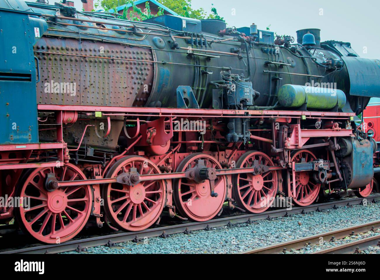Classic blue steam locomotive hi-res stock photography and images - Alamy