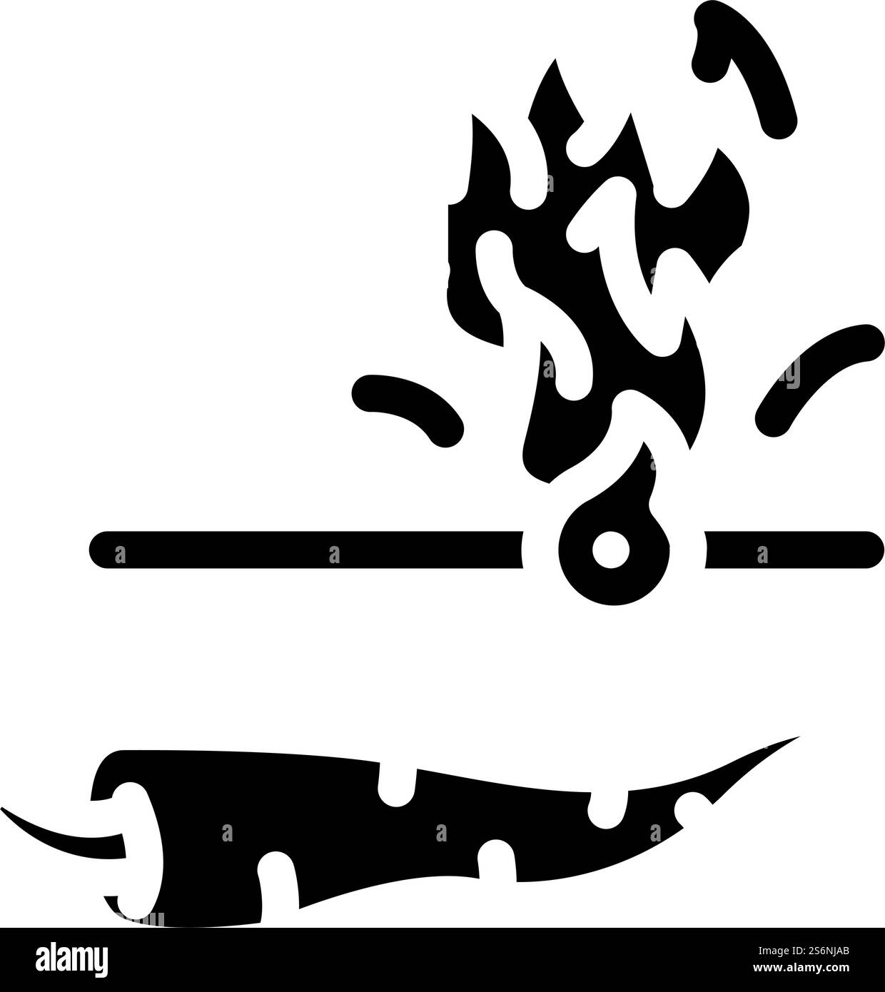 spicy vegetable burn scale glyph icon vector. spicy vegetable burn ...