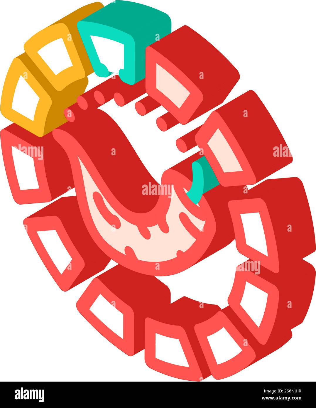 pepper spicy round scale isometric icon vector. pepper spicy round ...