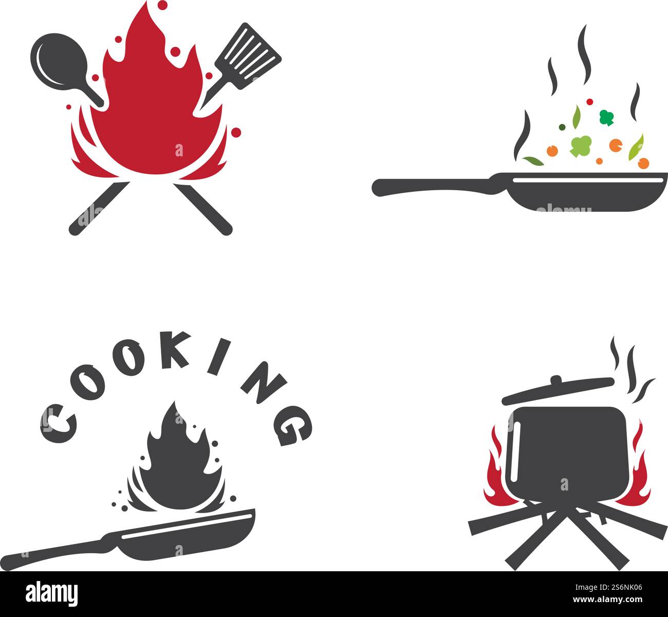 Cooking pan restaurant logo vector design Stock Vector Image & Art - Alamy