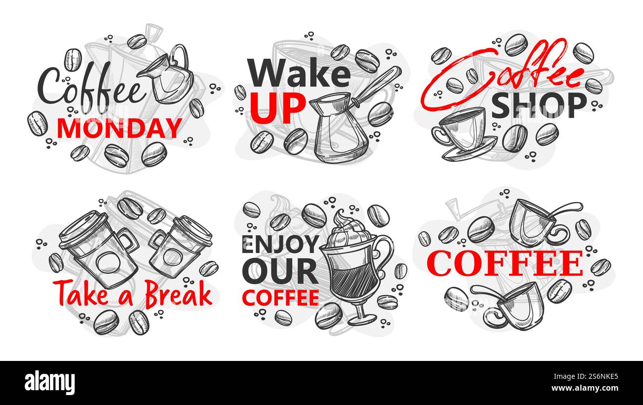 Coffee shop banner top Stock Vector Images - Alamy