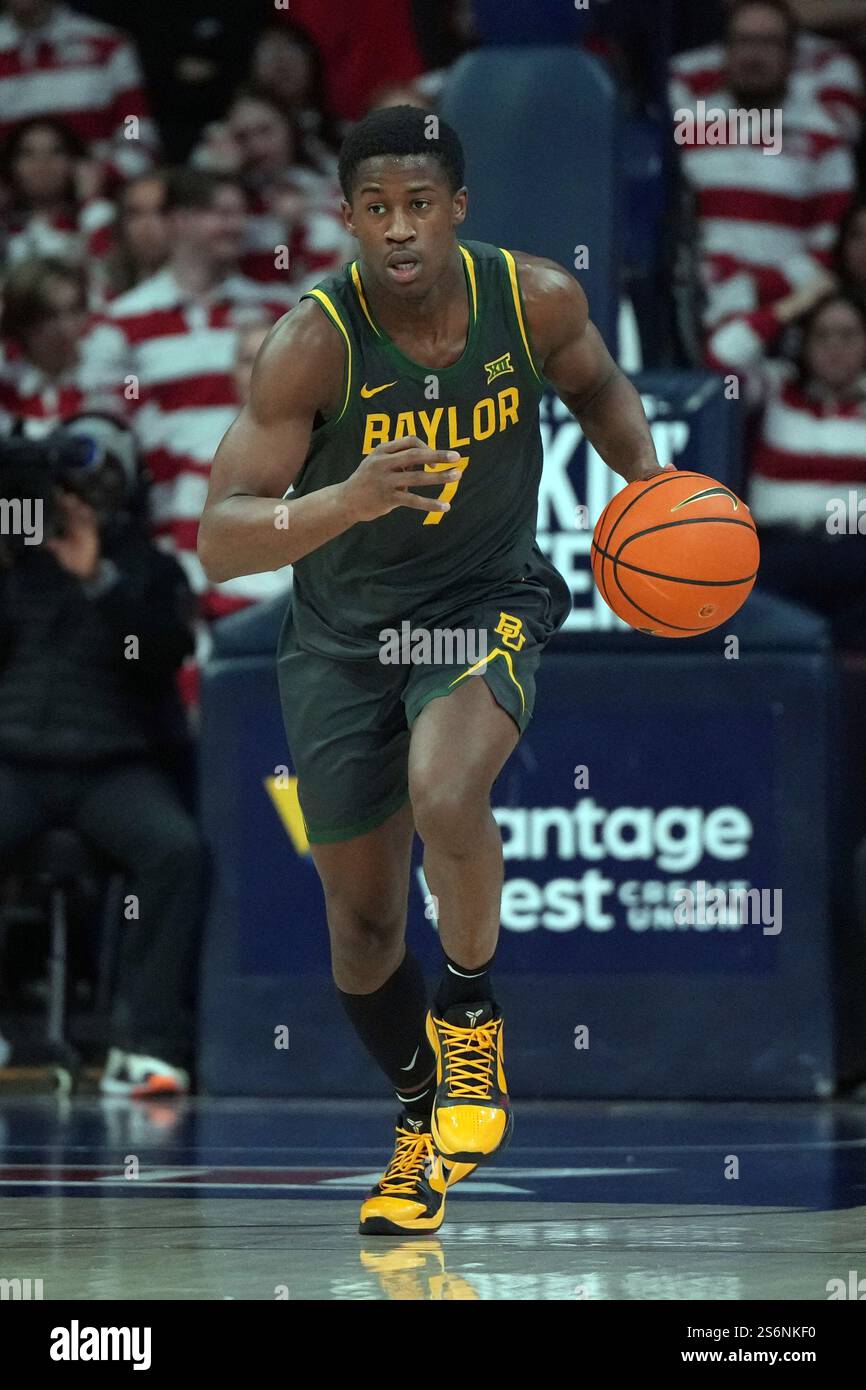 Baylor guard VJ Edgecombe (7) during the first half of an NCAA college ...