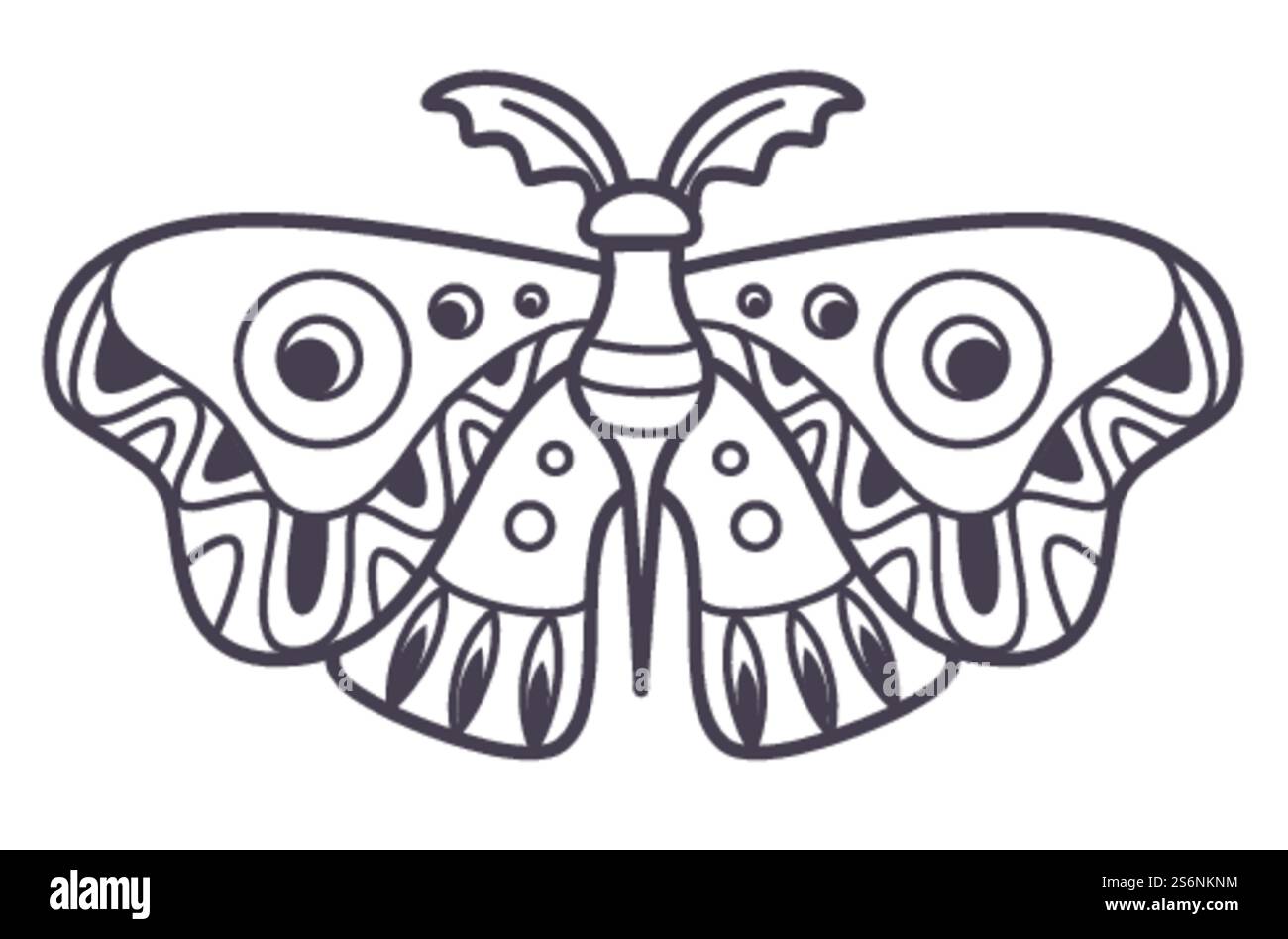 Moth symbol of occult powers and strength hi-res stock photography and ...