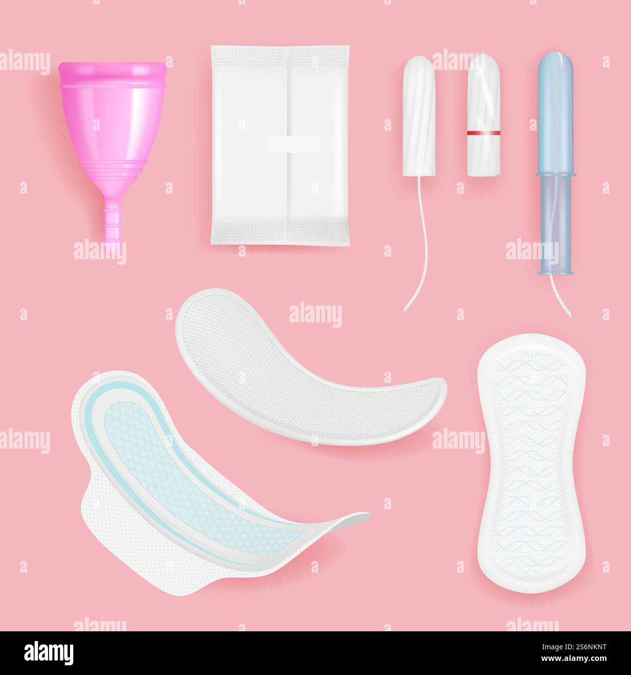 Woman tampon. Every day absorbent soft fresh pad for ladies hygiene ...